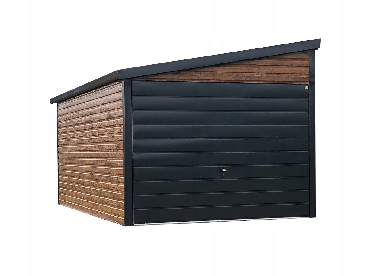 Garaż blaszany 3x5,5 SPAD NA LEWO blachodachówka • Cena, Opinie ...