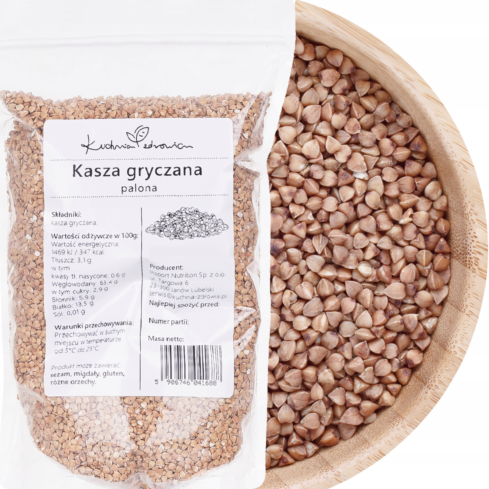 Kasza gryczana palona KUCHNIA ZDROWIA 1KG Świeża (5906746041688) • Cena ...