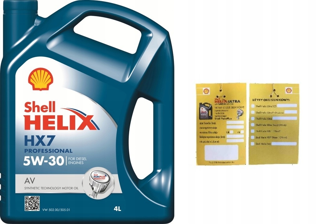 4L OLEJ SHELL 5w30 HELIX HX7 AV Professional GL-6249155041 za 120,25 zł ...