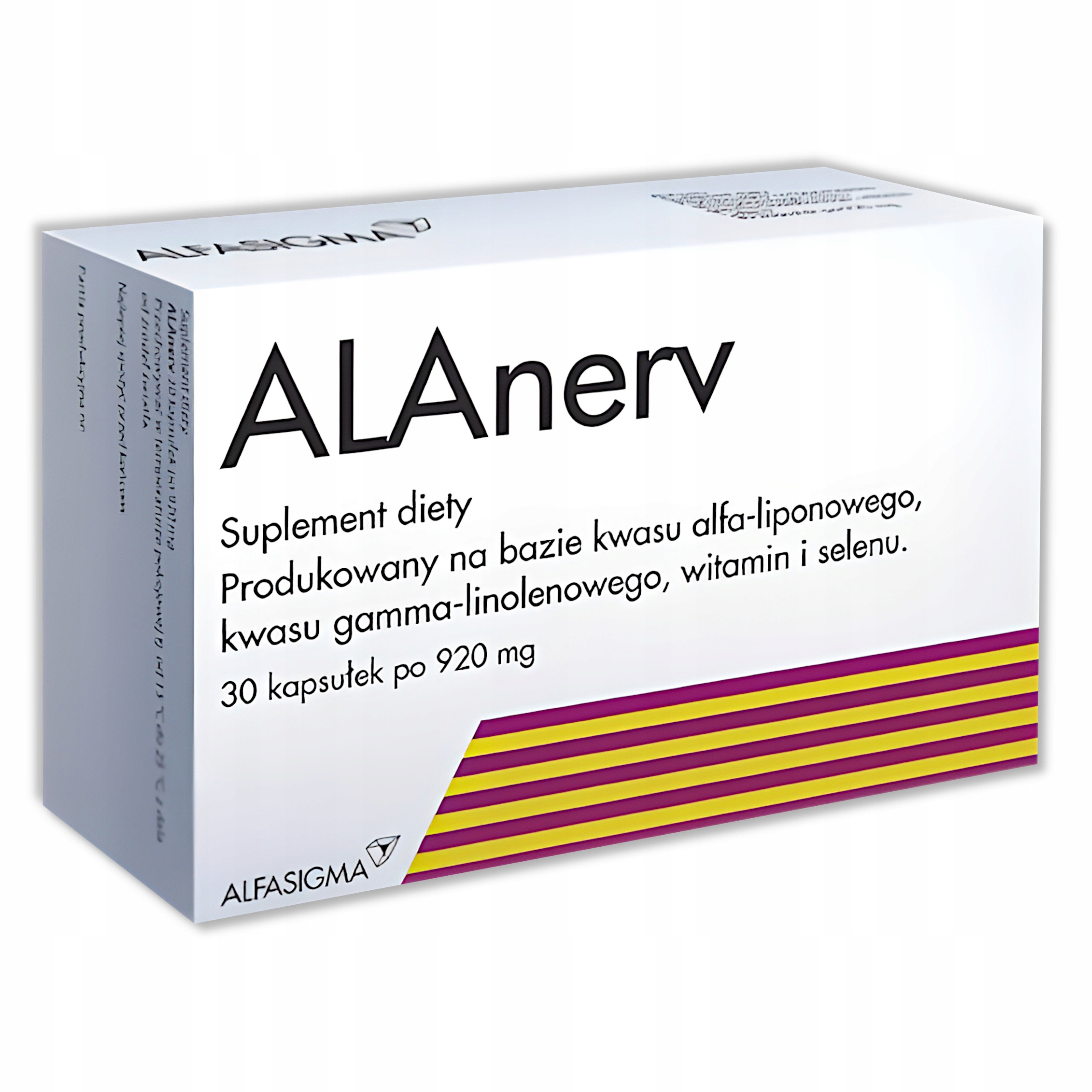 ALAnerv, 30 kapsułek, 920 mg, kwas alfa-liponowy, selen, witaminy ...