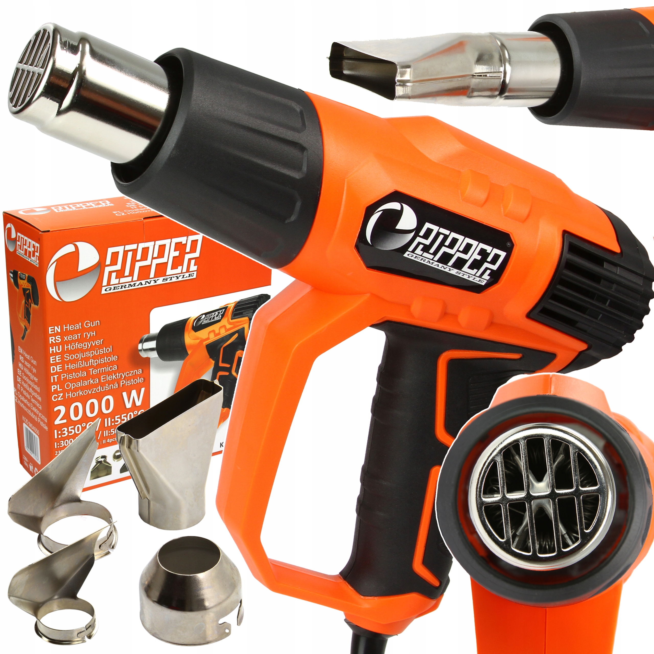 Opalarka Mar-Pol 2000 W 230 V 550 °C z regulacją temperatury, 5 dysz ...