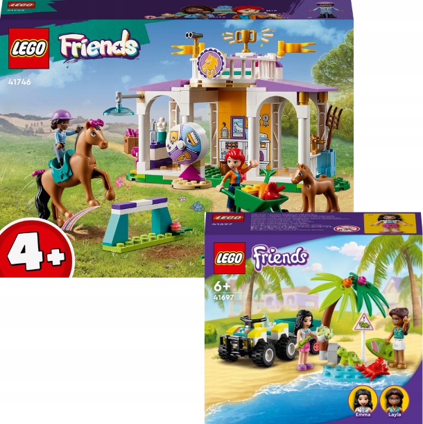 LEGO FRIENDS SZKOLENIE KONI HEARTLAKE 41746 + LEGO 41697 ZESTAW ...
