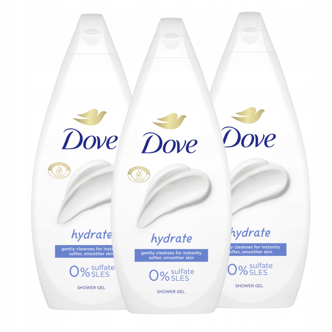 DOVE Essential Care Hydrate Żel pod prysznic 3 x 720ml (5904512900061 ...