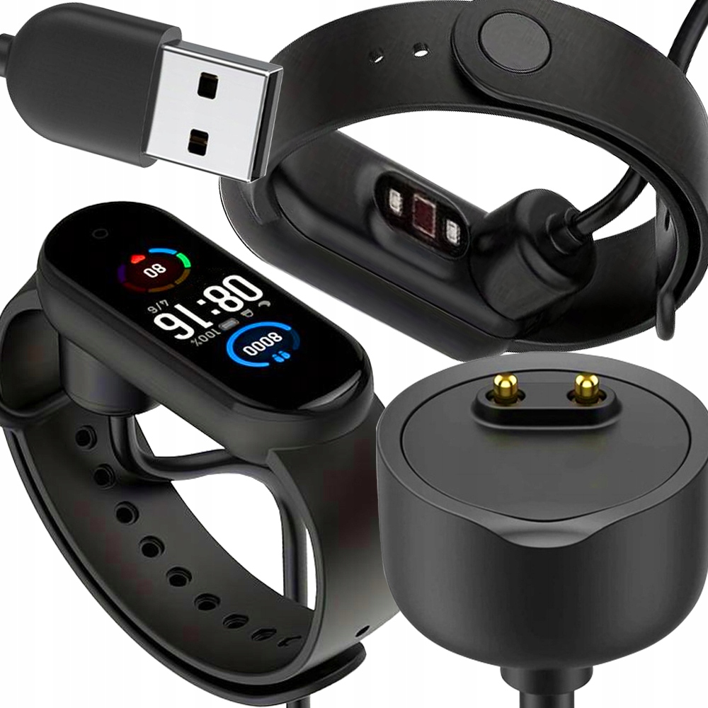 ŁADOWARKA KABEL DO OPASKI XIAOMI MI BAND 5 6 7 MAGNES 100CM MAGNETYCZNA ...