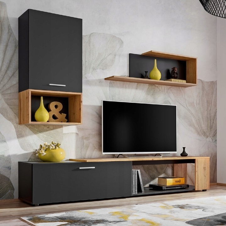 Meblościanka Zestaw Komplet salon RTV Półka wotan • Cena, Opinie ...