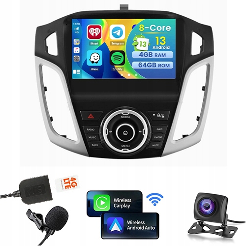 RÁDIÓ GPS BT ANDROID AUTO FORD FOCUS MK3 2010-2019 CARPLAY 4GB+64GB ...