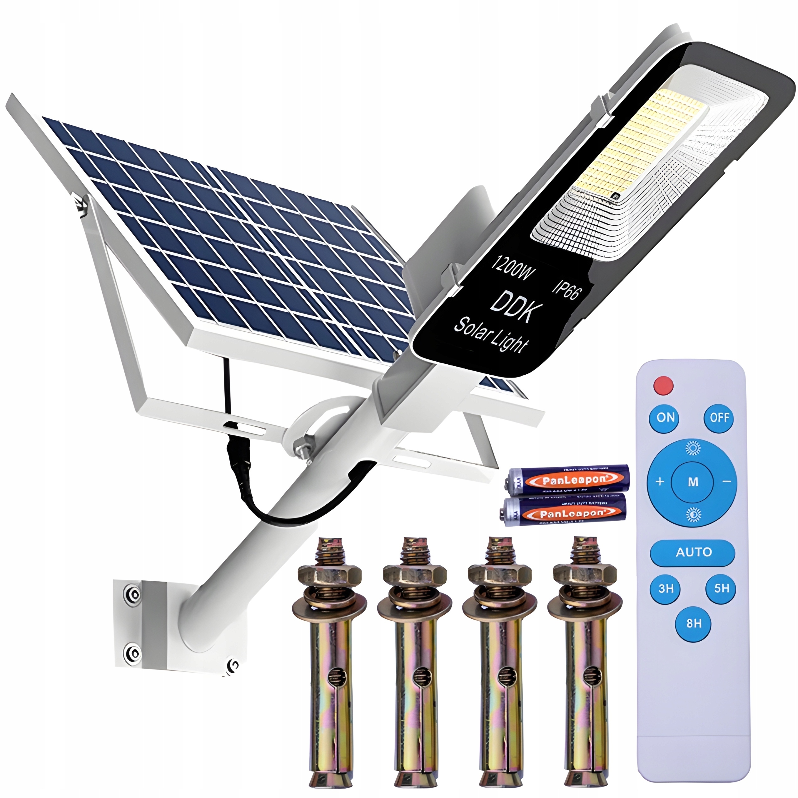 Lampa uliczna 1200 W 120000 lm zasilanie solarne (Z PANELEM ULICZNA ...