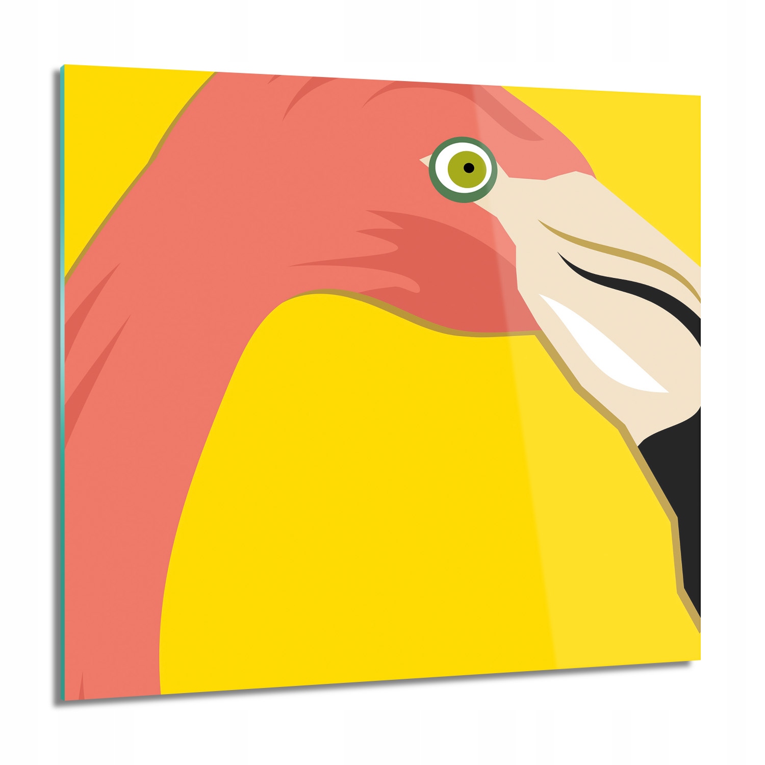 Flaming ptak rysunek Obraz na szkle ścienny 60x60 13492173557 - Allegro.pl