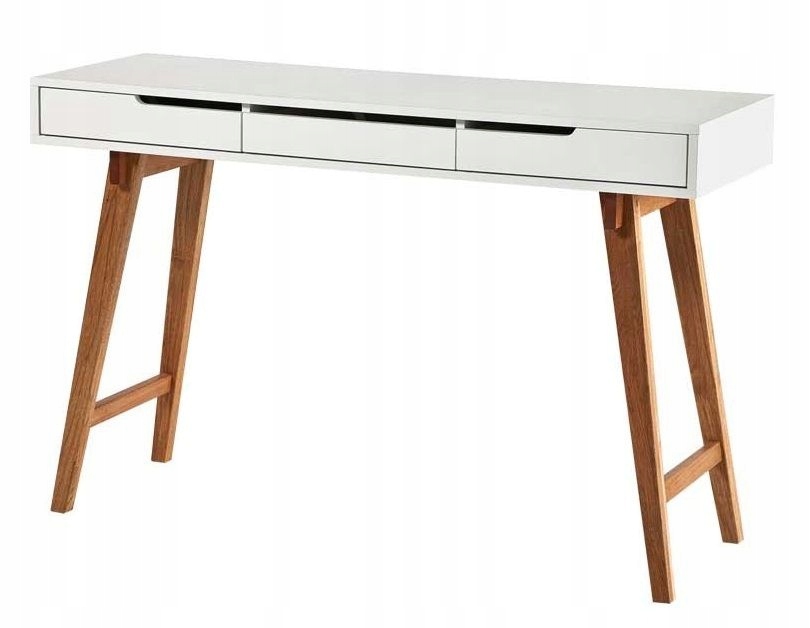 Biurko białe konsola z szufladami mat 120cm Anneke (Anneke 120) • Cena ... Biurko białe konsola z szufladami mat 120cm Anneke (Anneke 120) • Cena ...