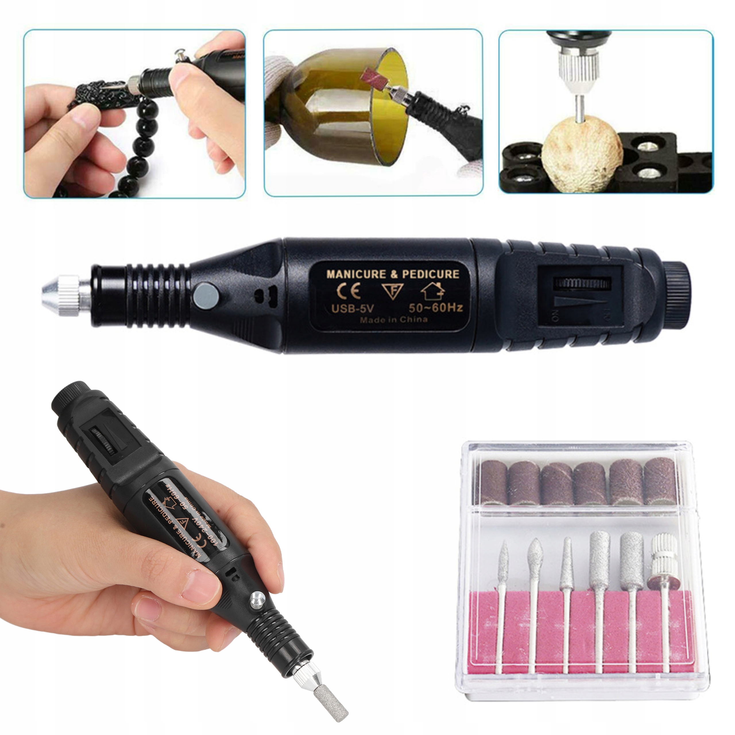 MINI BRUSKA MALÁ ELEKTRICKÁ VRTAČKA AKUMULÁTOROVÁ JEDNODUCHÁ RUČNÍ ...