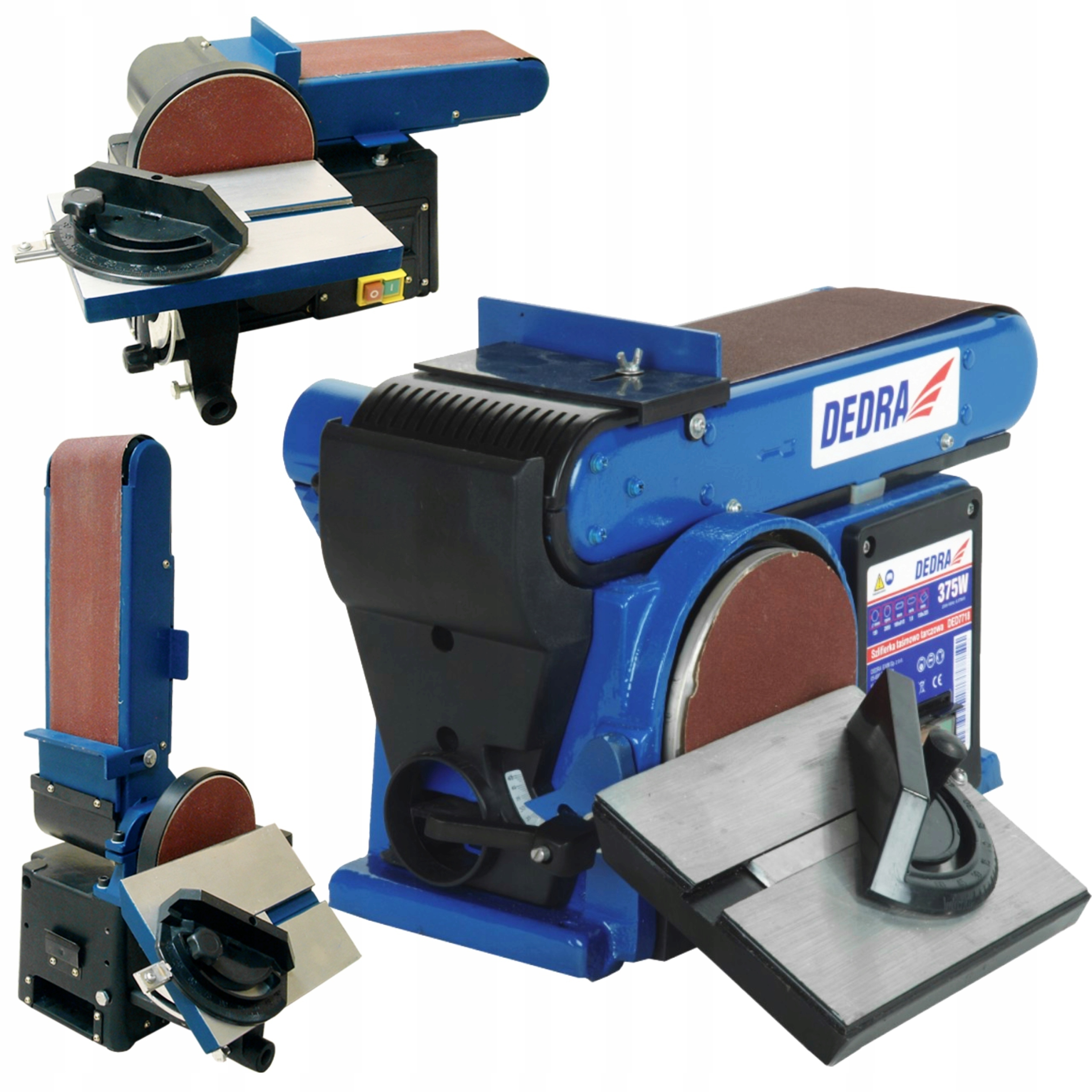 DEDRA Szlifierka TAŚMOWA TALERZOWA stołowa CZOŁOWA (5902628771803 ...