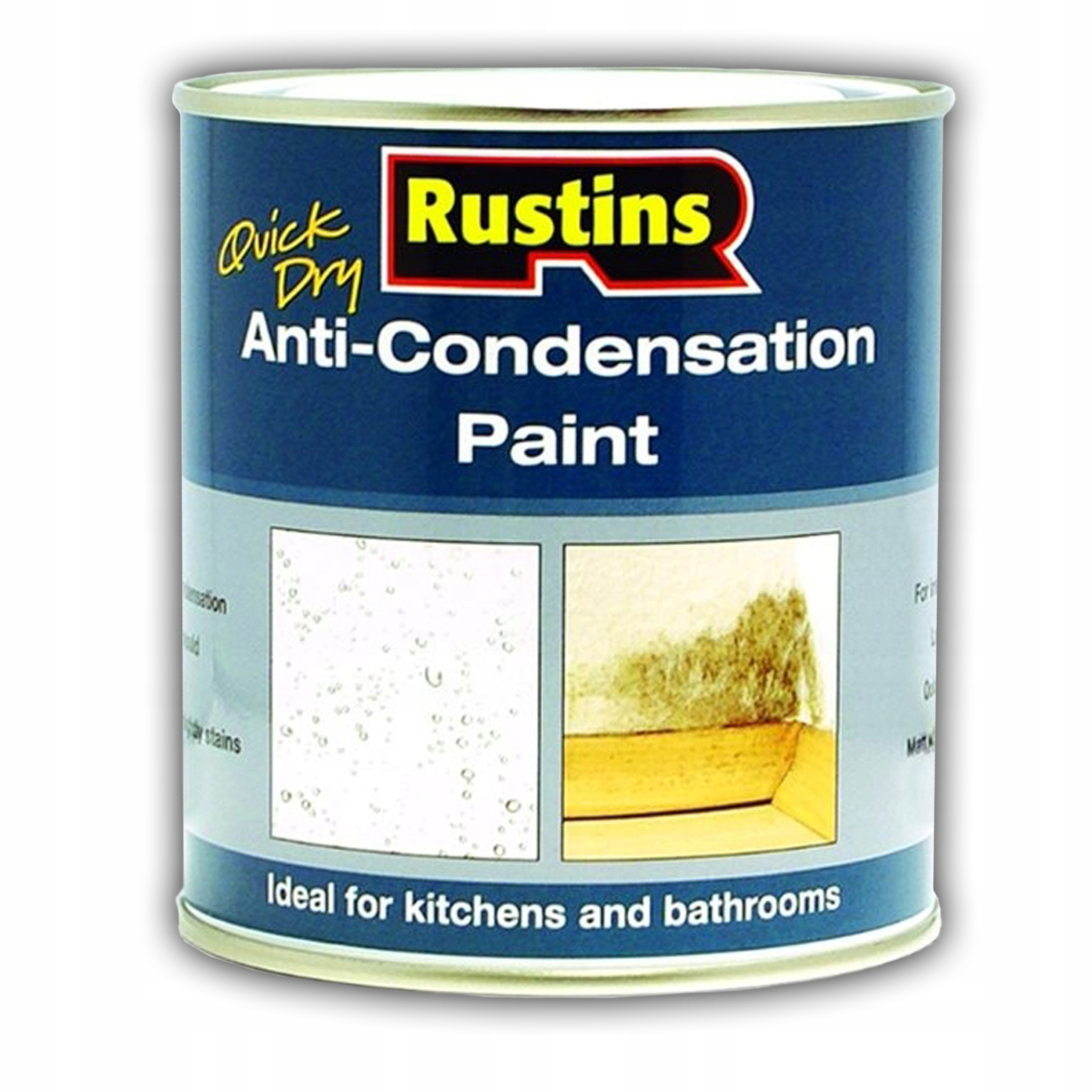 FARBA PRZECIW WILGOCI 7 M²/L ANTYKONDENSACYJNA BLOKER KRYJE PLAMY RUSTINS (5015332202393) • Cena ...