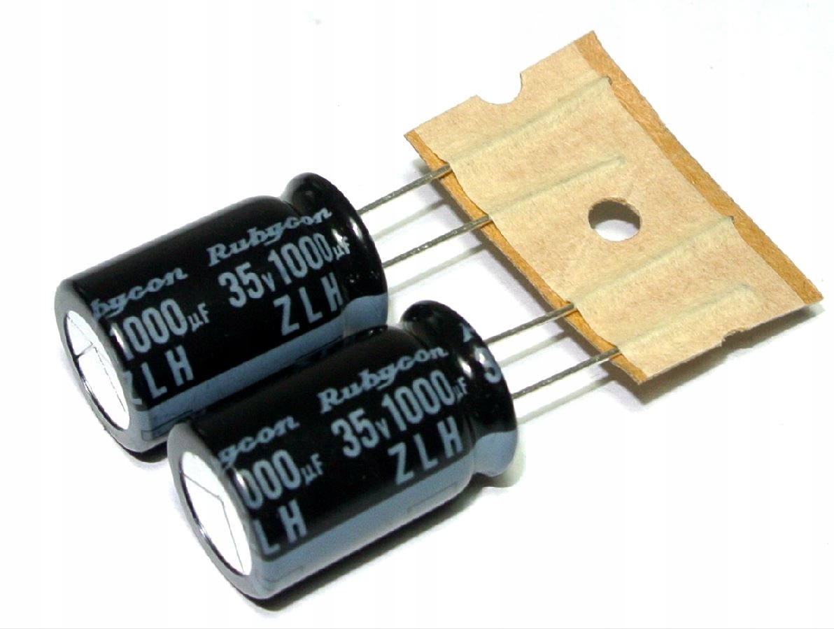1000µF 35V 105°C Alacsony IMPEDANCIA Long Life Rubycon ZLH kondenzátor ___ [2db], • Ár ...
