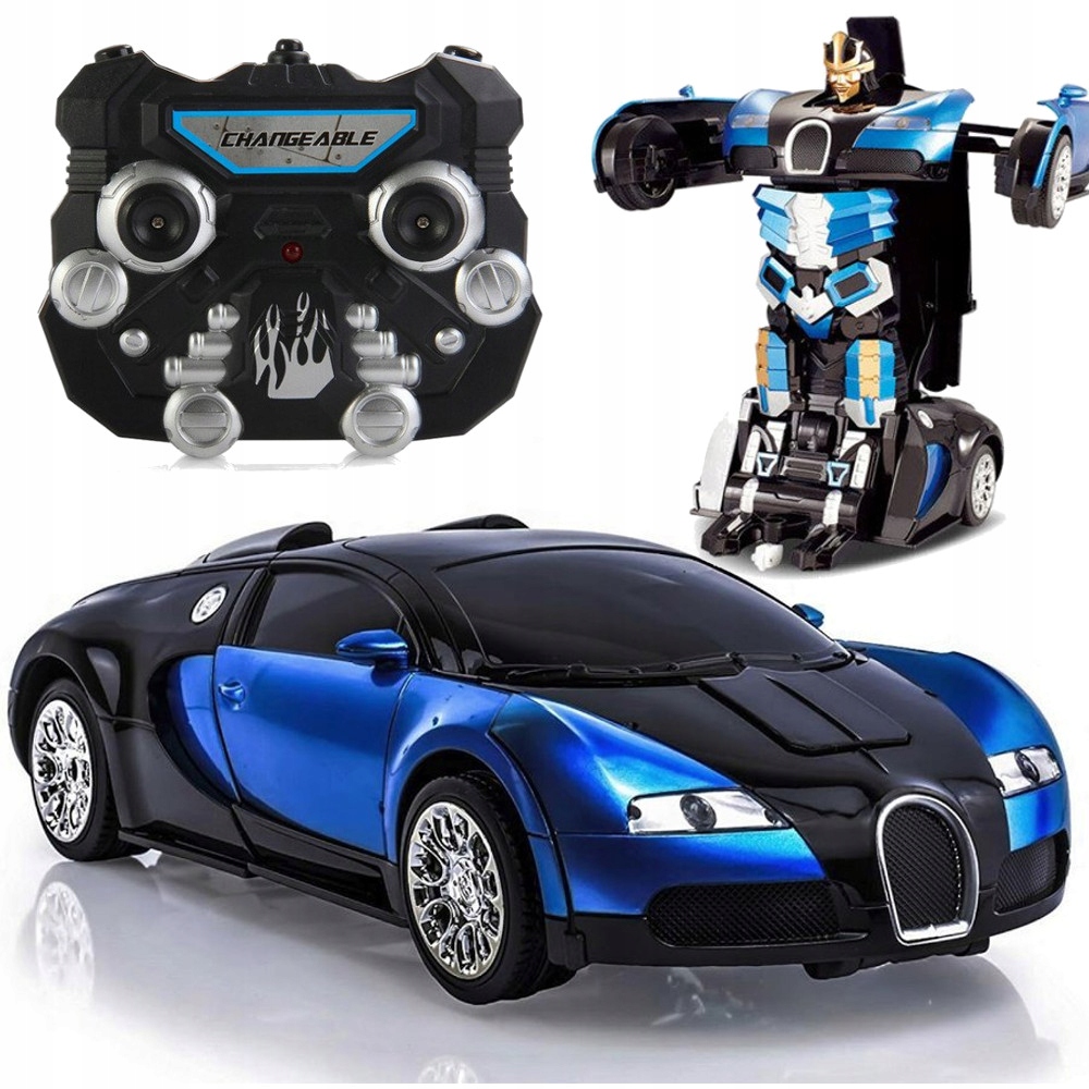 ROBOT SAMOCHÓD 2W1 BUGATTI ZDALENIE STEROWANY R/C PILOT USB AKUMULATORY ...