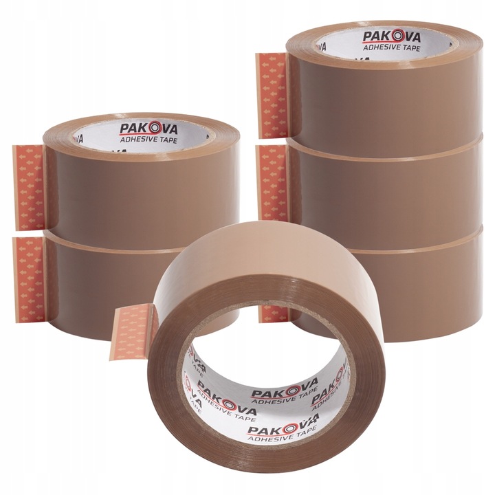 Taśma pakowa Pakova brązowy szer. 48 mm dł. 45 m 6 szt. (5903900018395 ...