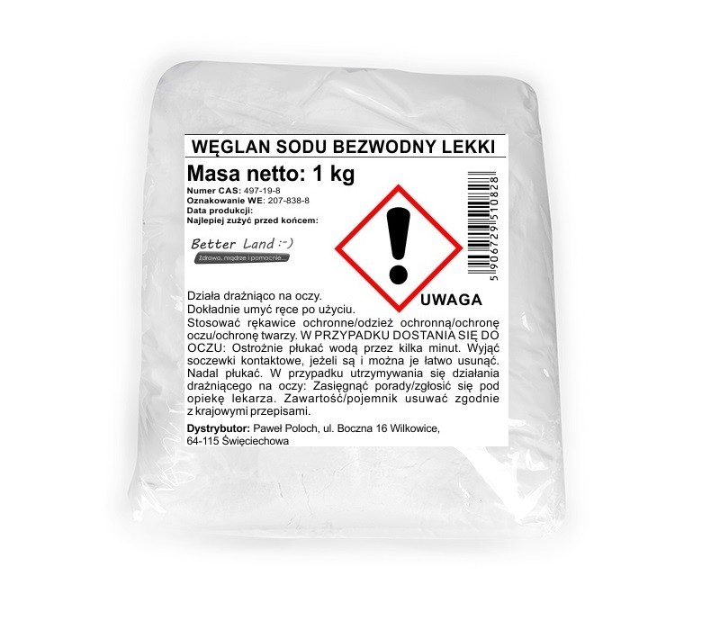 Wild Nature Soda kalcynowana - węglan sodu bezwodny lekki 1 kg ...