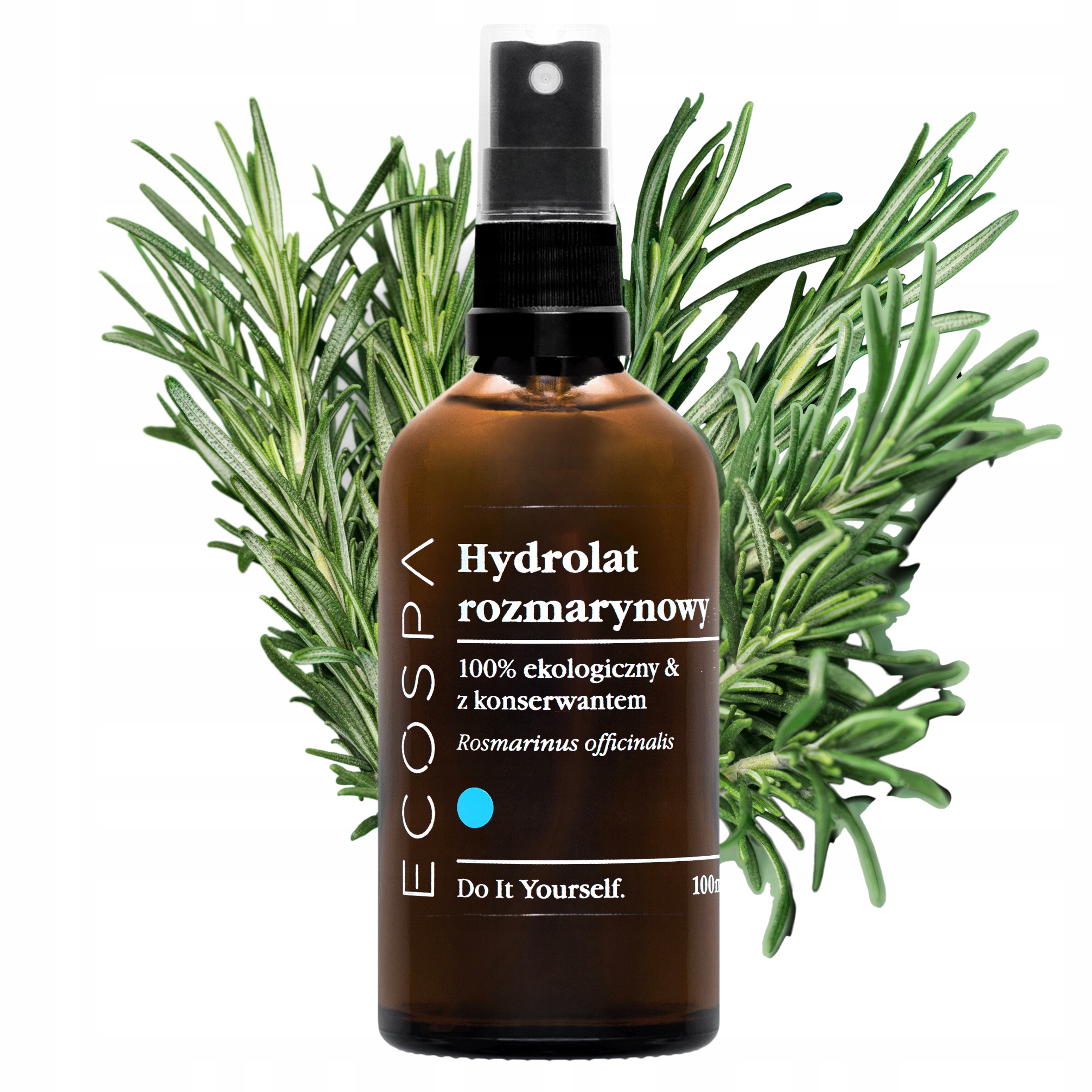 NATURALNY HYDROLAT ROZMARYNOWY ROZMARYN NA TWARZ WŁOSY 100 ML ECOSPA ...