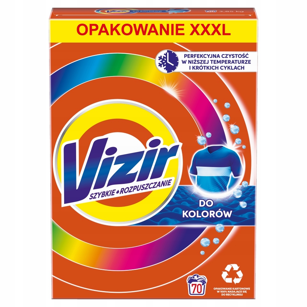 Vizir Proszek do prania Kolor 3,85 kg 70 prań (8006540981962) • Cena ...