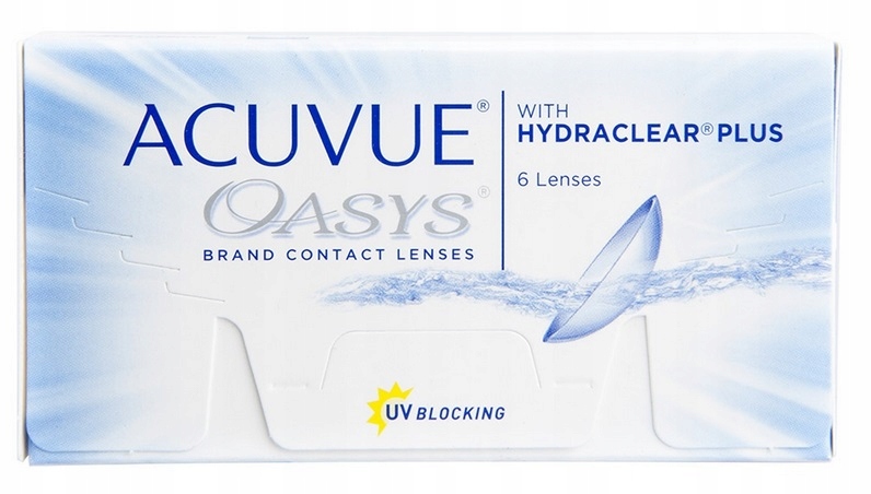 Soczewki kontaktowe dwutygodniowe Acuvue Oasys 6szt. BC 8,4 moc -4,75 ...