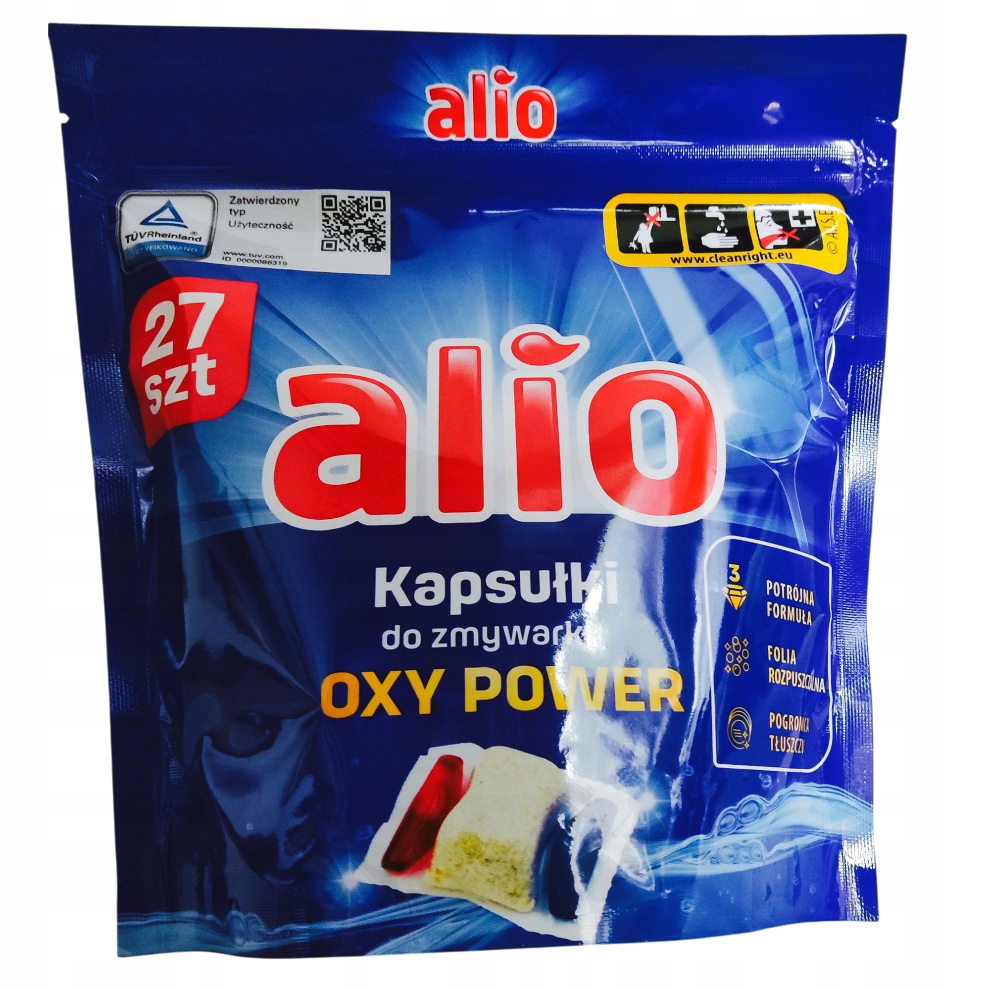 Mosogatógép-kapszula ALIO OXY Power tabletták 27 darab oldódó fóliában ...