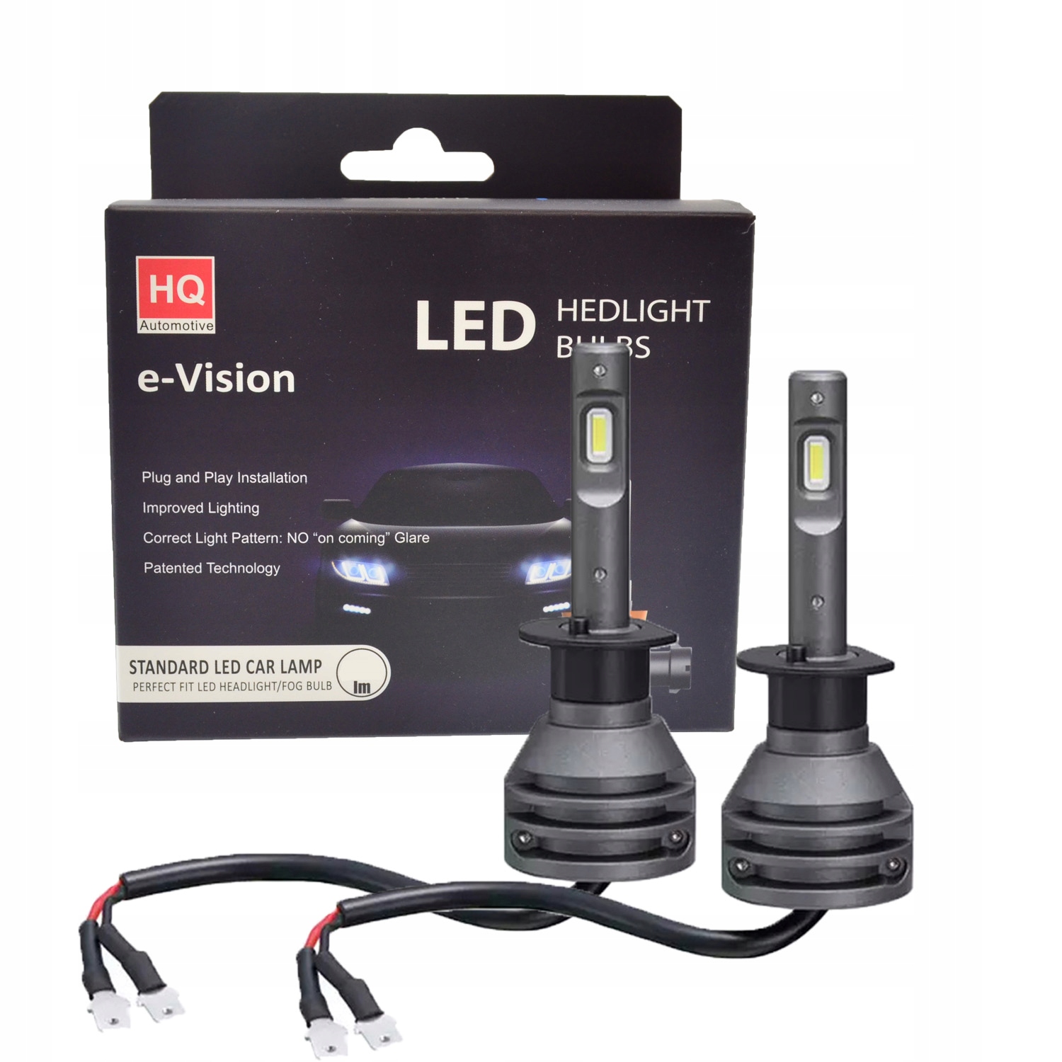 H1 LED ŻARÓWKI E-VISION RETROFIT 6000K MINI KOMPAKTOWY ROZMIAR PLUG ...