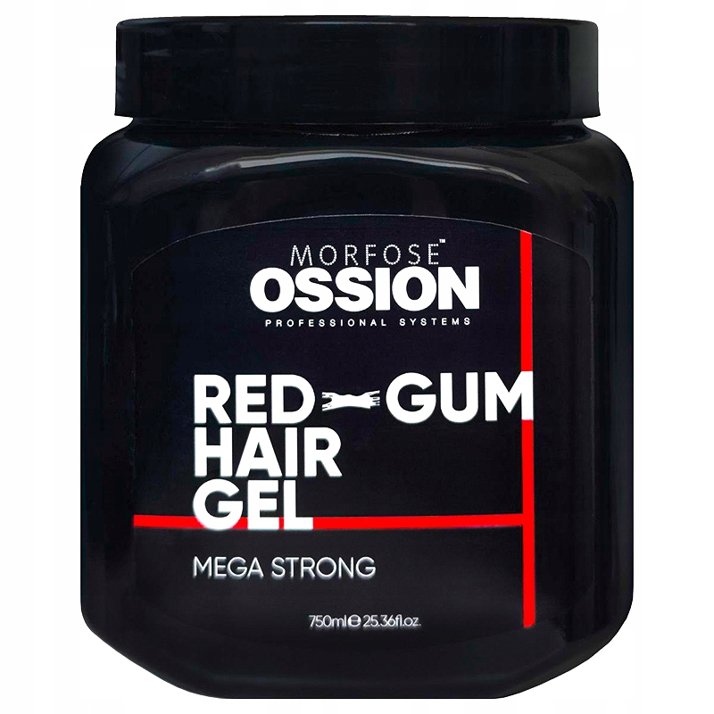 MORFOSE OSSION RED GUM HAIR GEL MEGA STRONG ŻEL DO WŁOSÓW BARBER 750ML ...