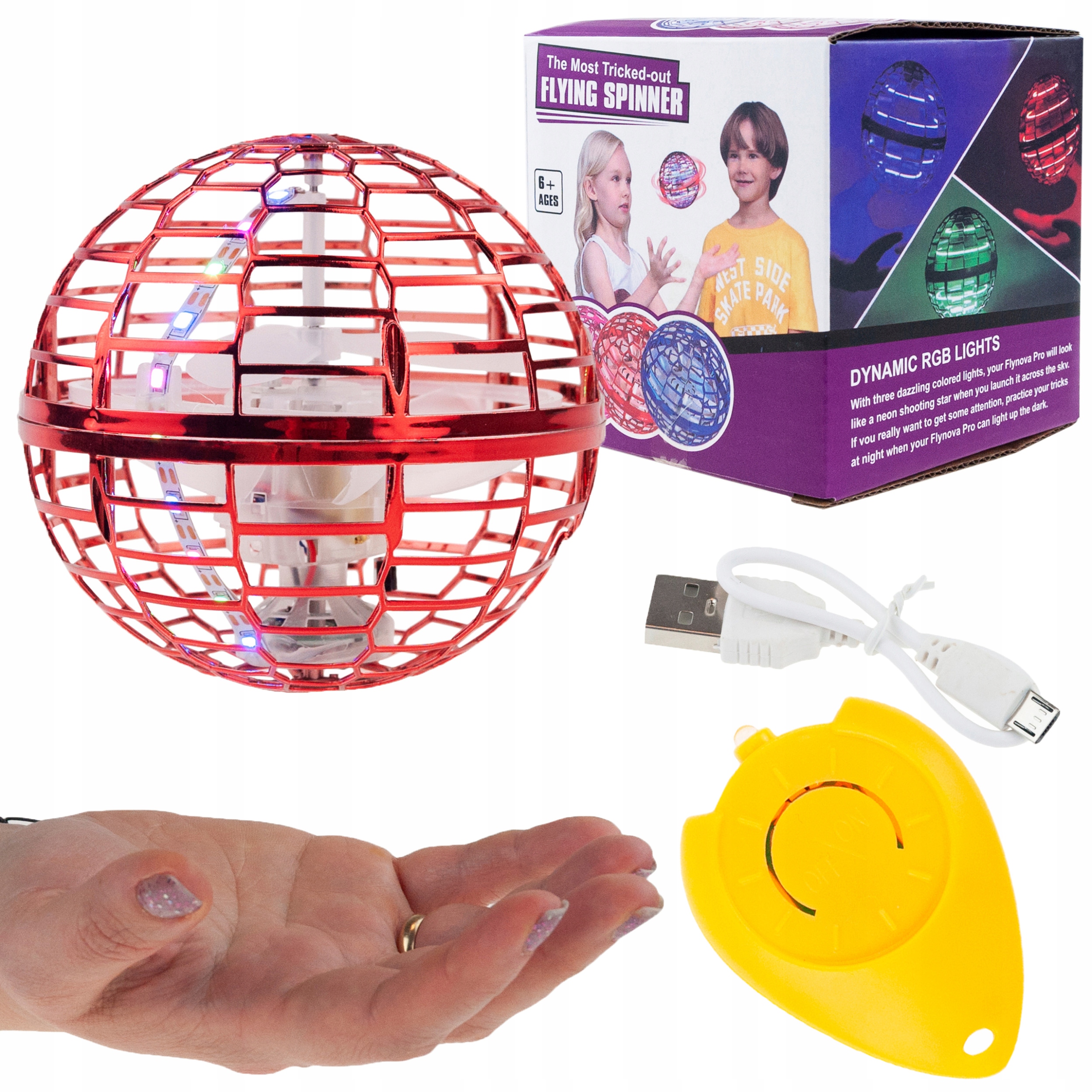 LATAJĄCA KULA PIŁKA MAGICZNA RĘCZNIE STEROWANA UFO FLYNOVA PRO FLYING ...