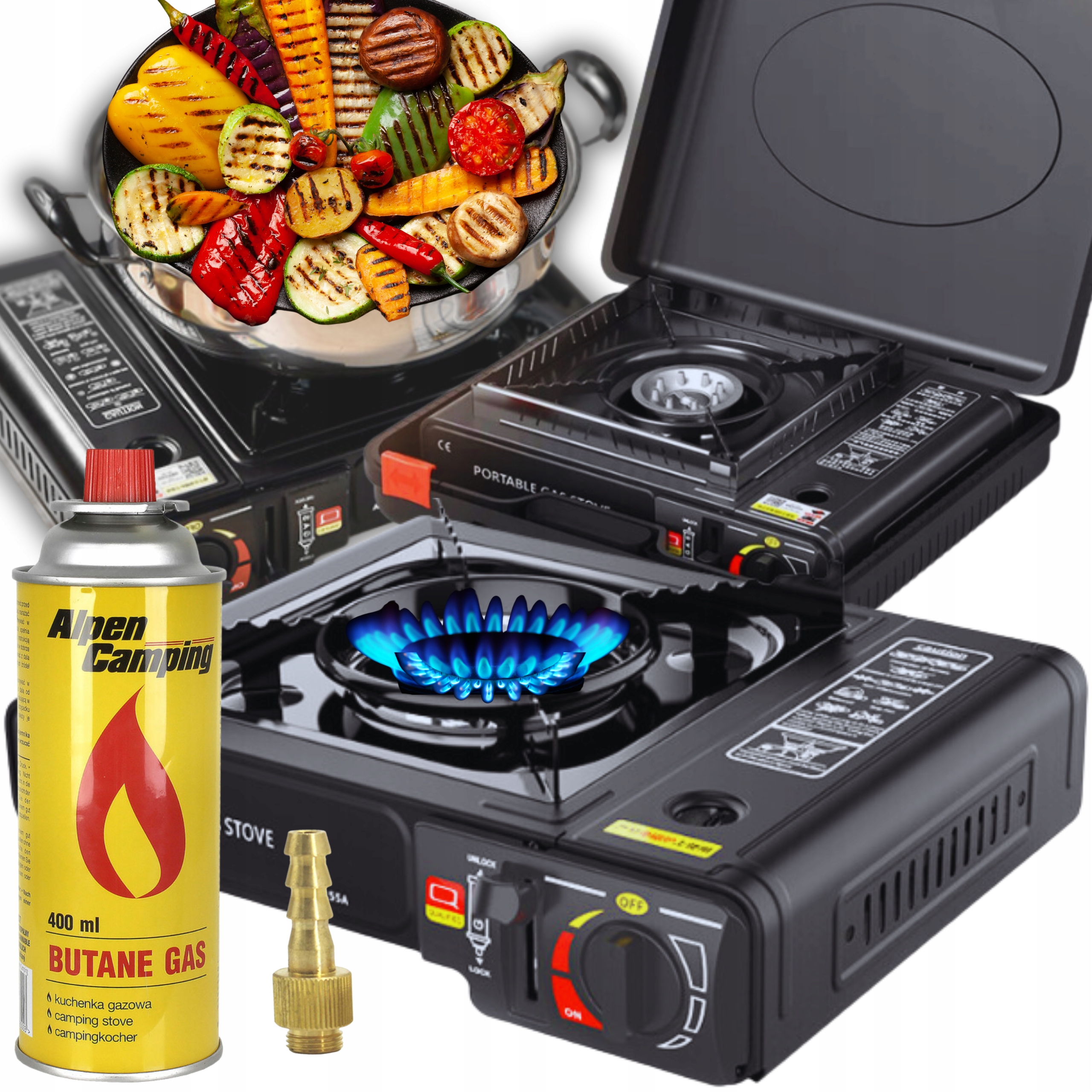 TURISTICKÁ PLYNOVÁ VAŘIČKA PŘENOSNÁ 2v1 - Allegro