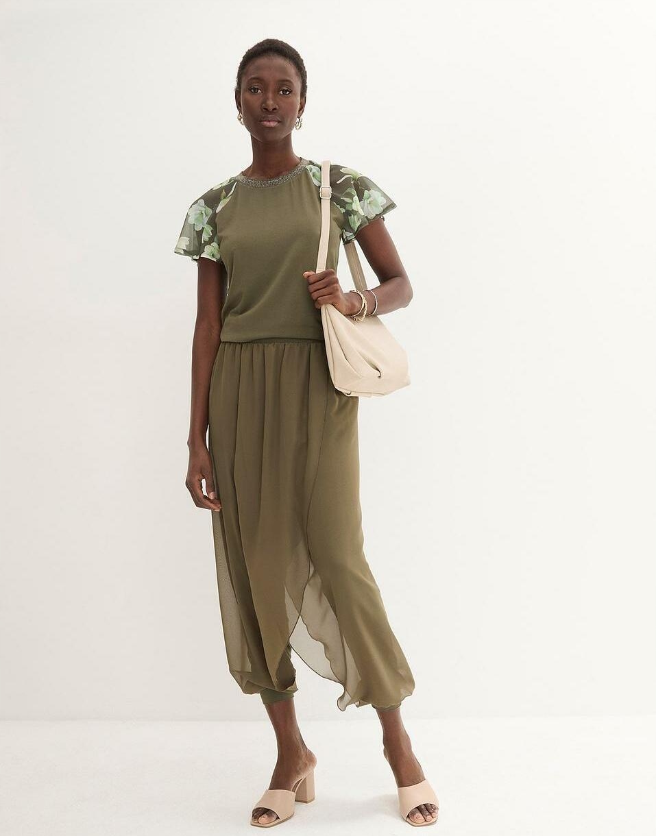 _LZ B9N ZIELONE SPODNIE Z SZYFONEM _/ 44 • Cena, Opinie • Casual (na co ...