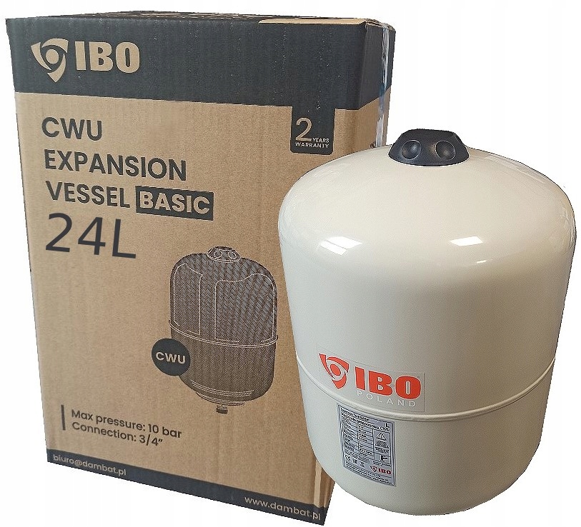 Naczynie przeponowe Ibo Basic 24 l 10 bar c.w.u (5903887246217) • Cena ...