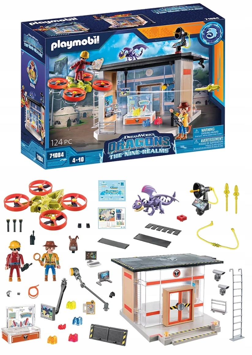 Playmobil - Dragons The Nine Realms Laboratorium ICARIS + mały smok + 2 ...