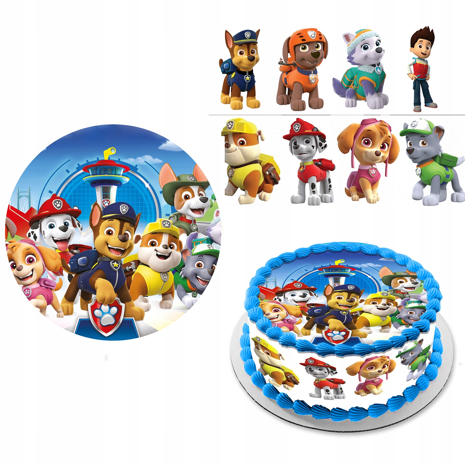 OPLATEK NA DORT 3 SADA Tlapková patrola + 8 POSTAV za 107 Kč - Allegro