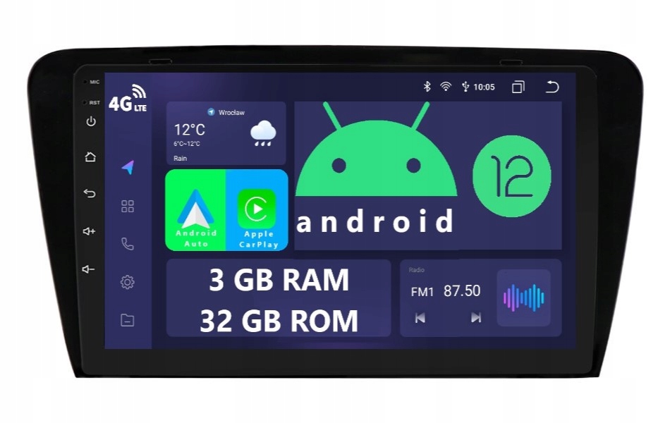 NAWIGACJA RADIO 2DIN ANDROID SKODA OCTAVIA 3 III DSP CARPLAY 3/32 GB LTE - Sklep, Opinie, Cena w ...