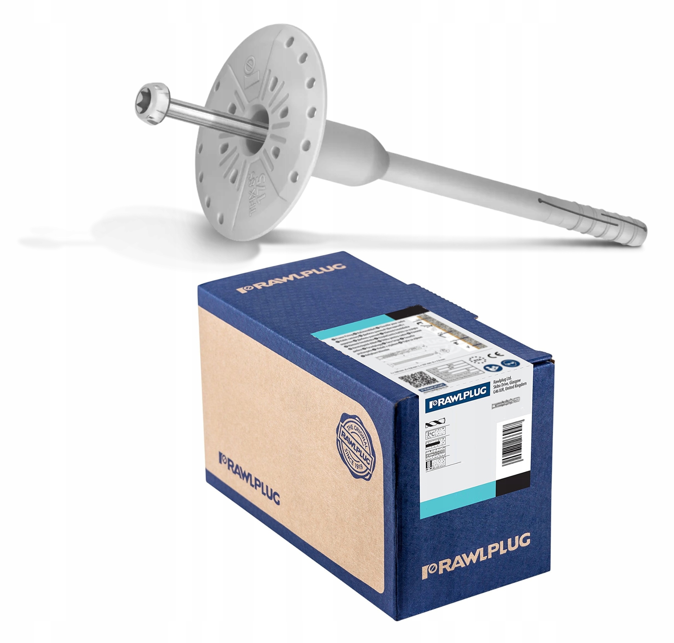 Kołek fasadowy z wkrętem cynkowanym R-TFIX-8S-X Rawlplug 115 mm 200 szt ...