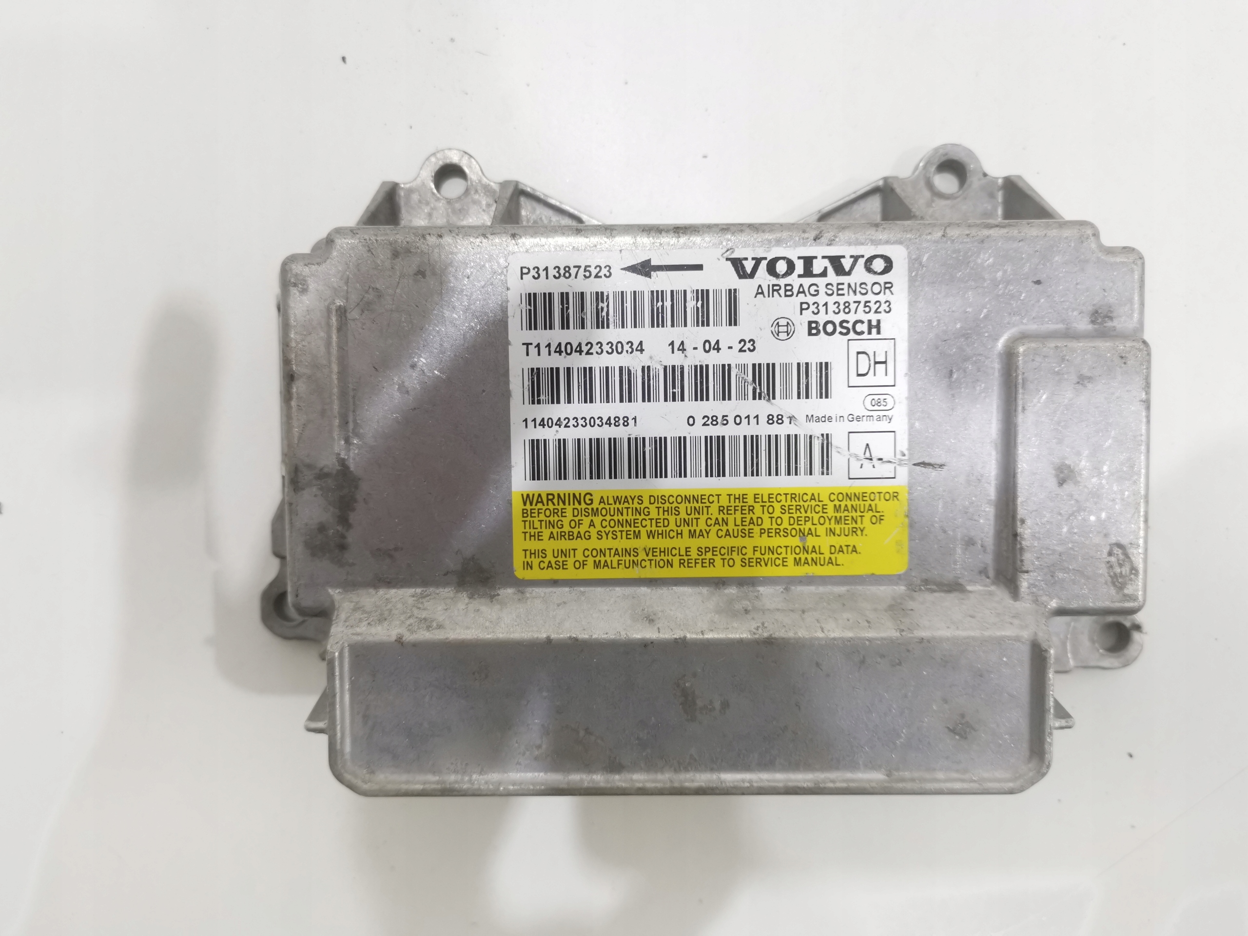 Volvo v60 s60 sensor poduszek airbag SPRAWNY za 1000.00PLN z Góra - Allegro - (13325186699)