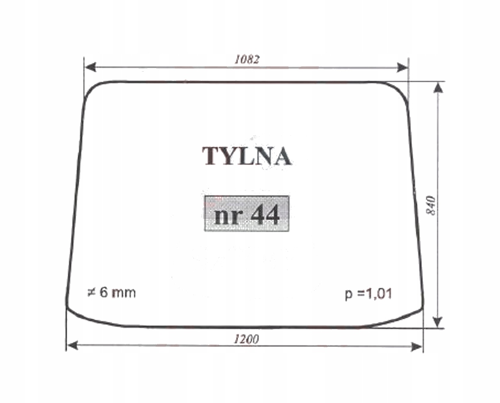 Szyba tylna MTZ Belarus 82 kabina duża za 136.00PLN z Bydgoszcz ...