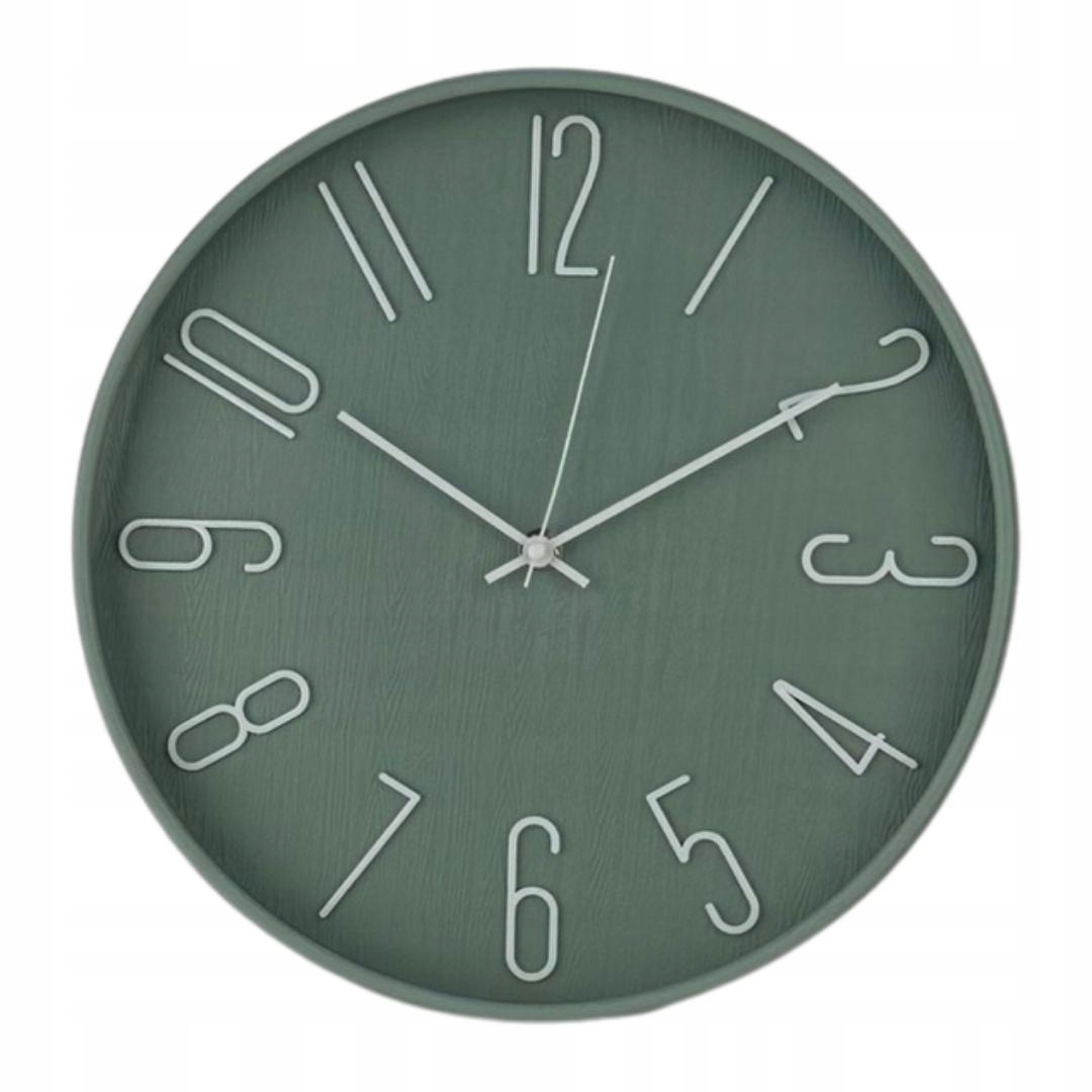 Zegar ścienny okrągły duży na ścianę zielony Ramsey 30x4 cm Mondex 6263 ...