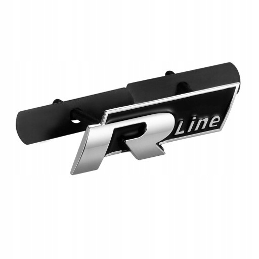 VW R-LINE EMBLEMAT ZNACZEK METALOWY LOGO W GRILL VW R-LINE W GRILL za ...
