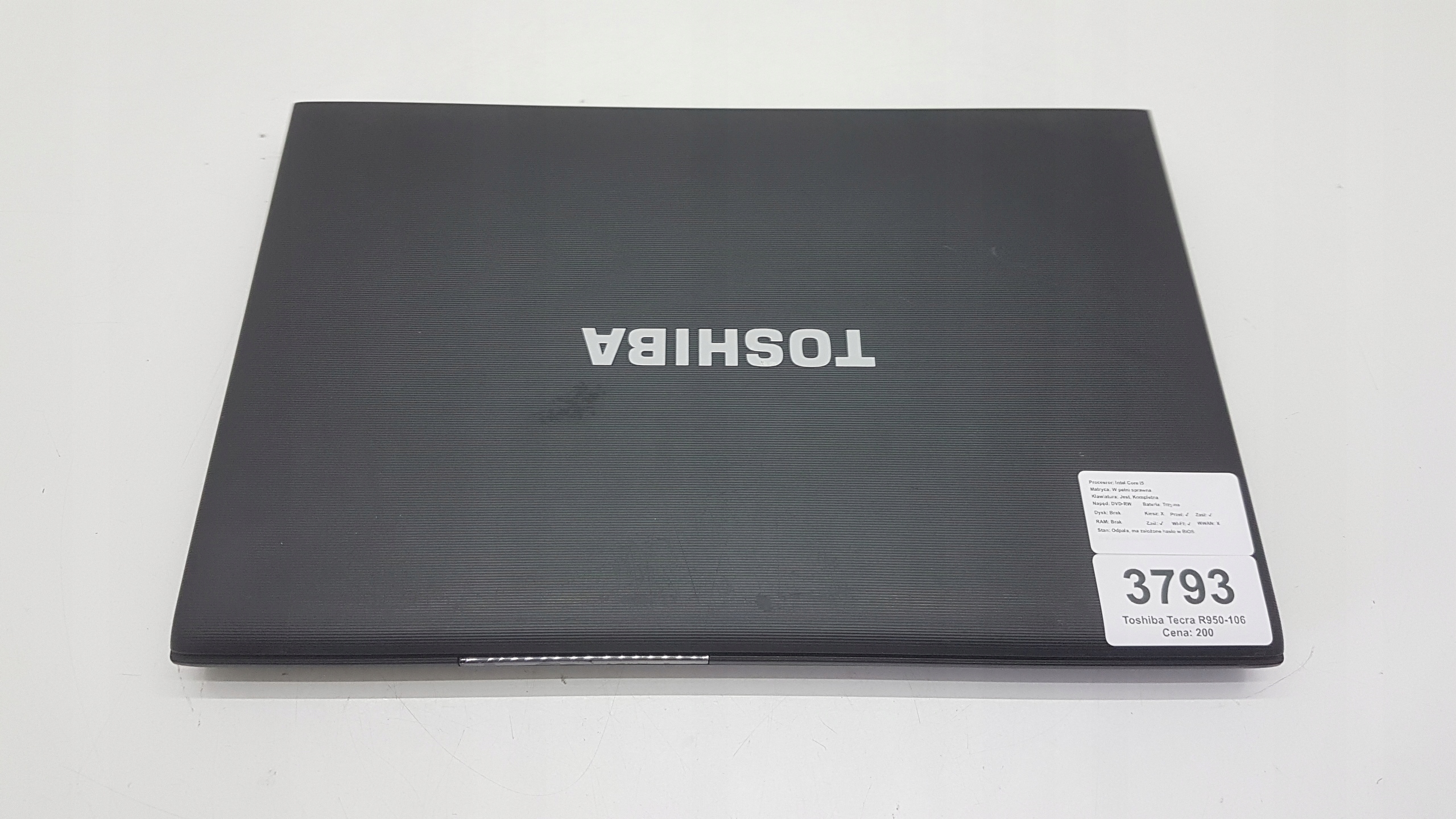 Laptop Toshiba Tecra R950-106 (3793) - Sklep, Opinie, Cena w Allegro