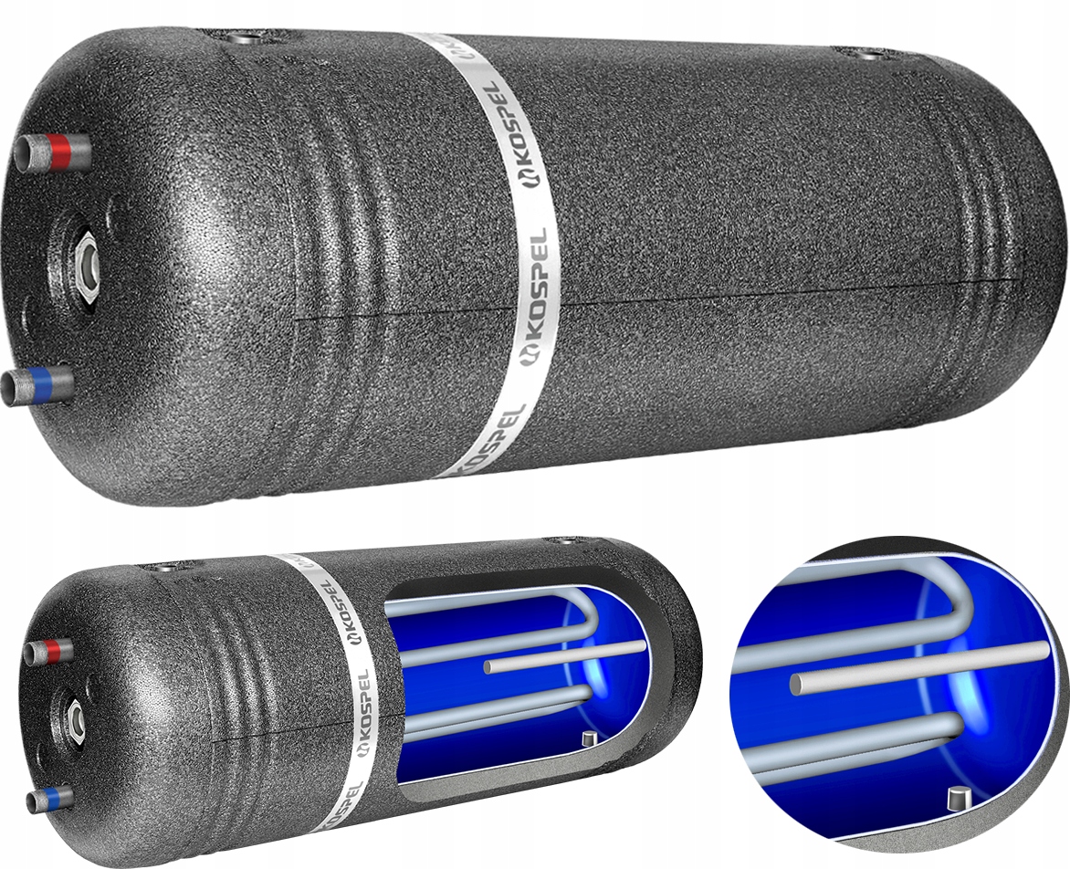 BOJLER PODWÓJNA WĘŻOWNICA 140L KOSPEL WW-140 ZBIORNIK CIEPŁA WODA ...