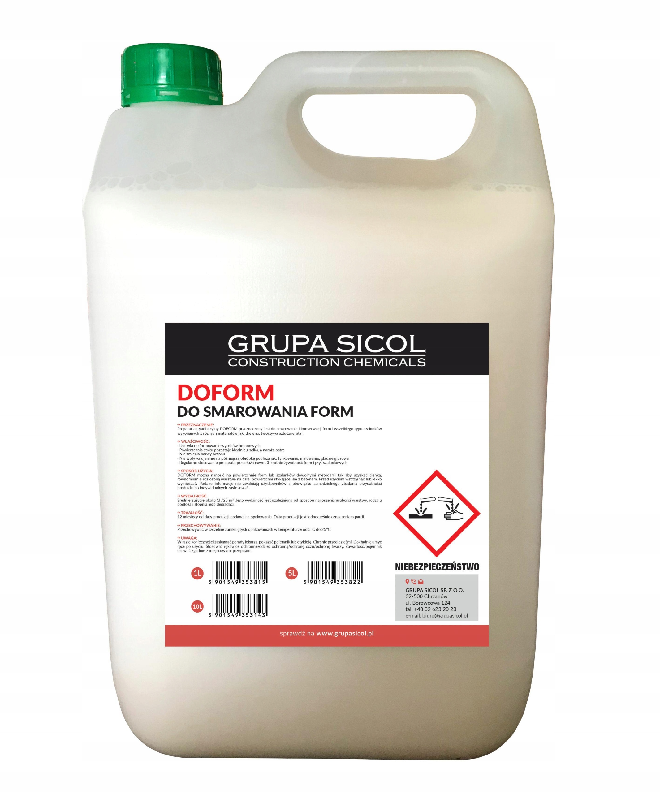 DOFORM płyn preparat środek antyadhezyjny 5L SICOL (5901549353822 ...