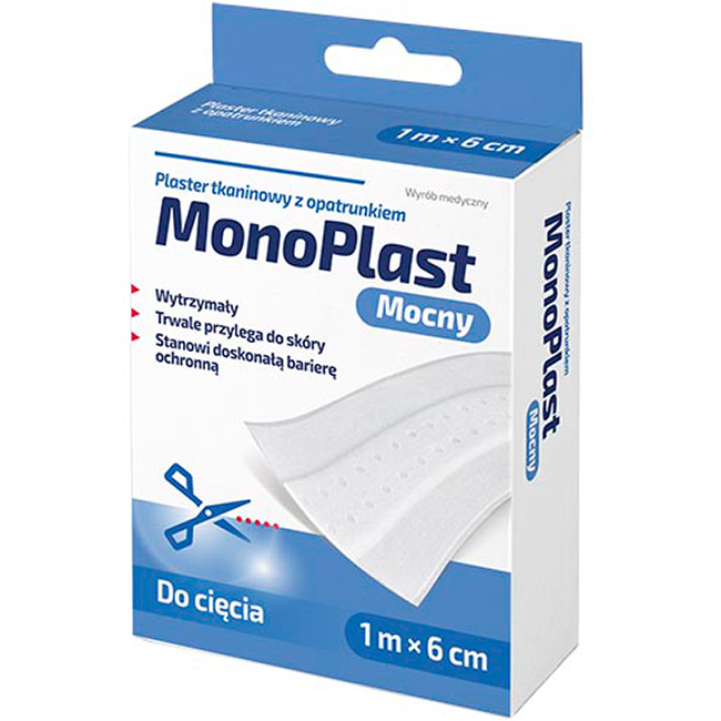 Monoplast Plaster Tkaninowy Opatrunek 6Cm 1M • Cena, Opinie - Allegro