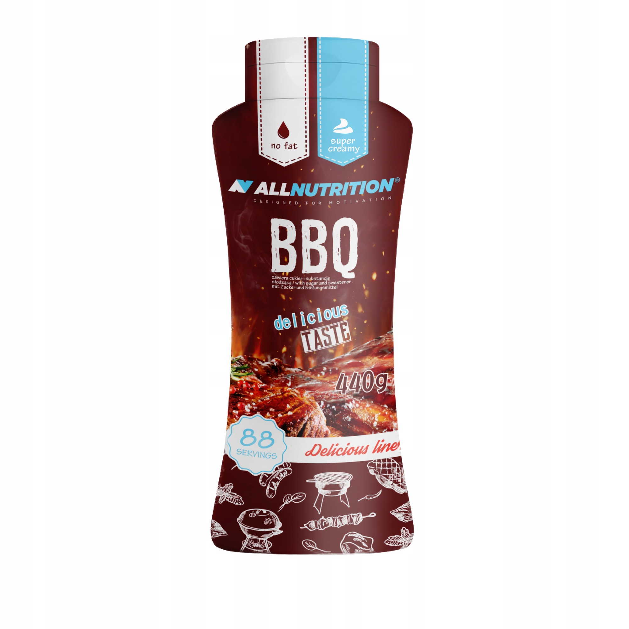 ALLNUTRITION SAUCE BBQ 440g SOS BARBECUE SOS ZERO FIT OBIAD GRILL ...