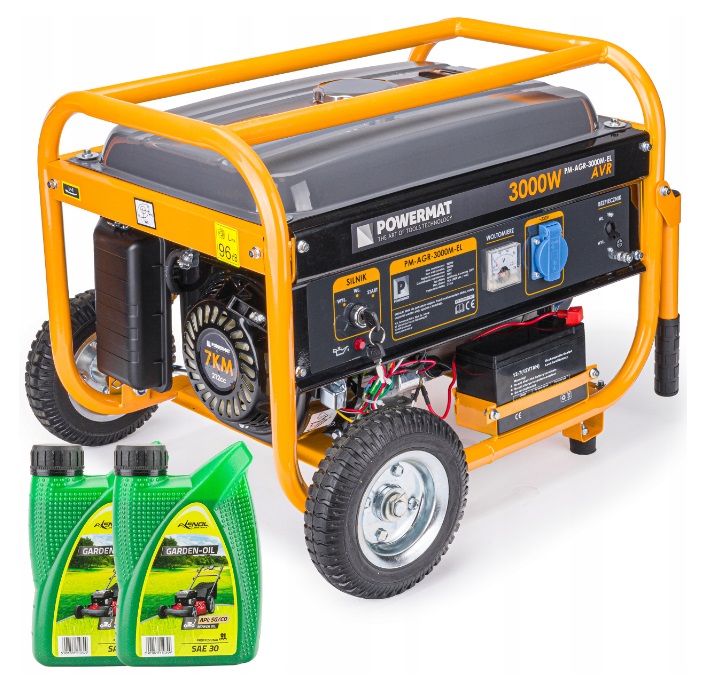 Agregat prądotwórczy przenośny jednofazowy Powermat 3000 W benzyna ...