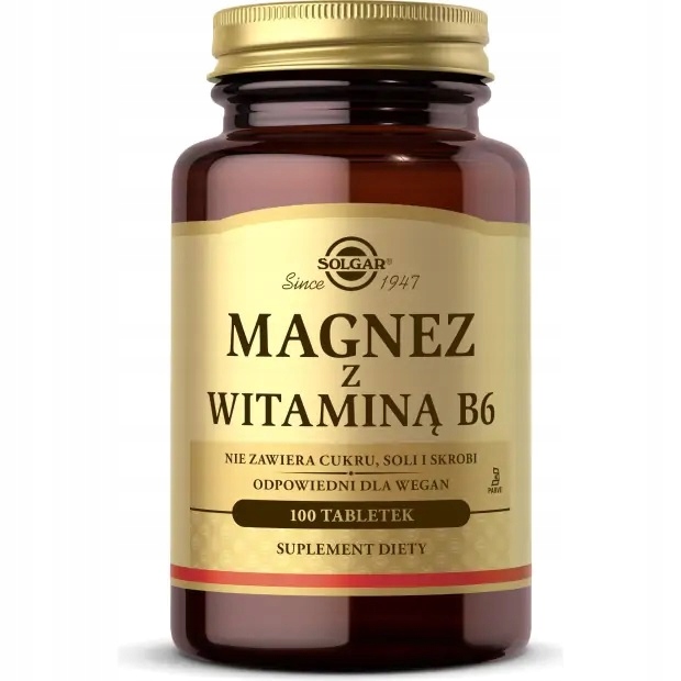 SOLGAR MAGNEZ Z WITAMINĄ B6 TABLETKI 100 SZTUK (0033984017207) • Cena ...