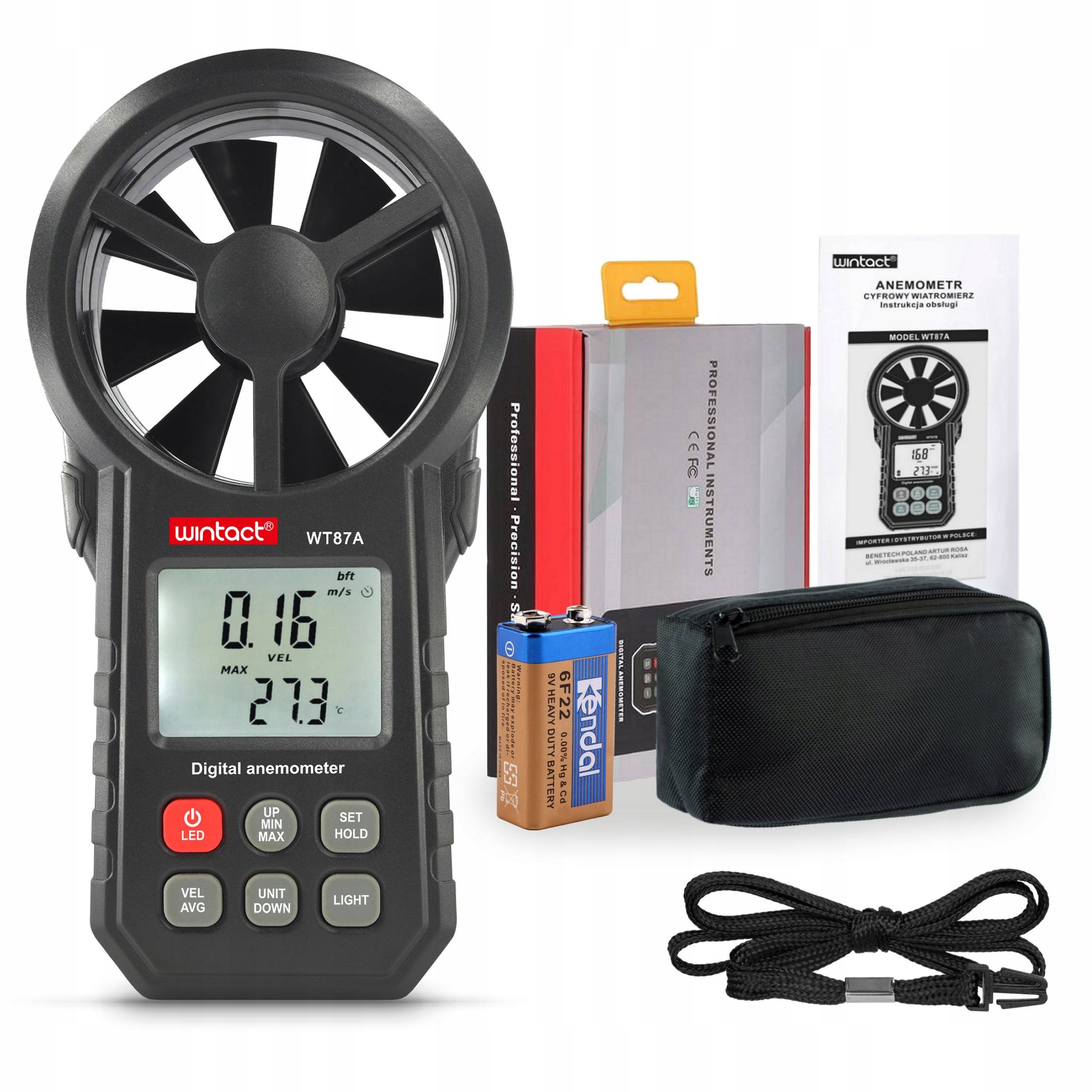 Anemometr Wintact WT87A - Sklep, Opinie, Cena w Allegro
