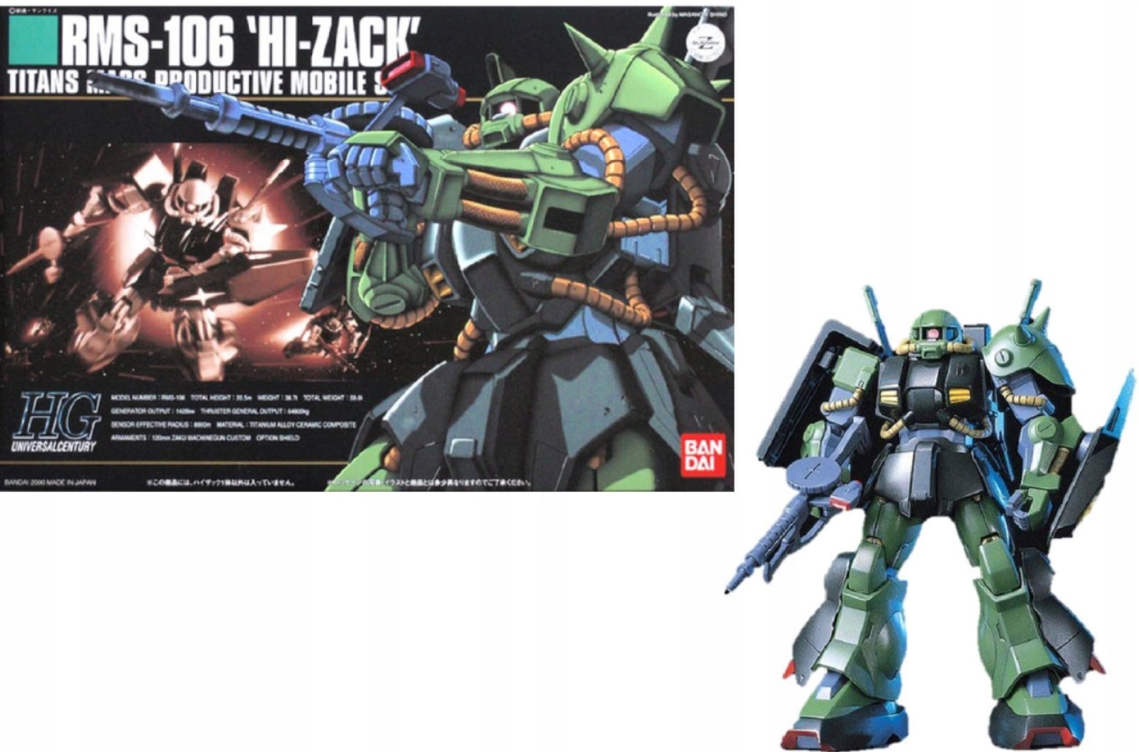 GUNDAM - HGUC 1/144 RMS-106 Hi-Zack - Model Stavebnice, (4573102579508 ...