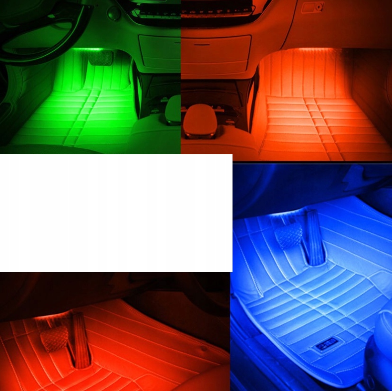 Oświetlenie wnętrza auta kabiny RGB samochodu LED - PRONETT ...