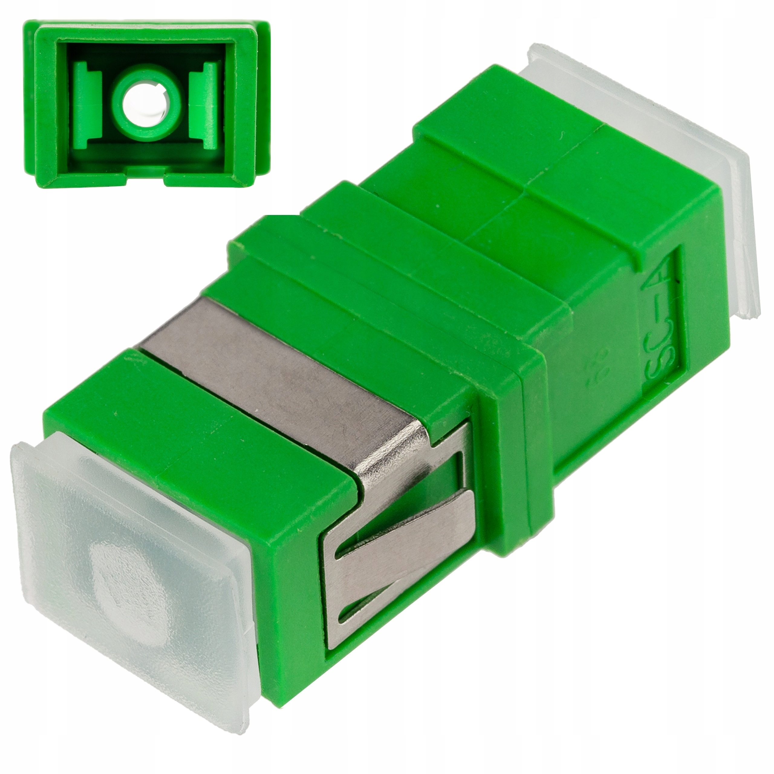 Adapter jednomodowy SM APC simplex SC-SC FTTX SLIM - Sklep, Opinie ...