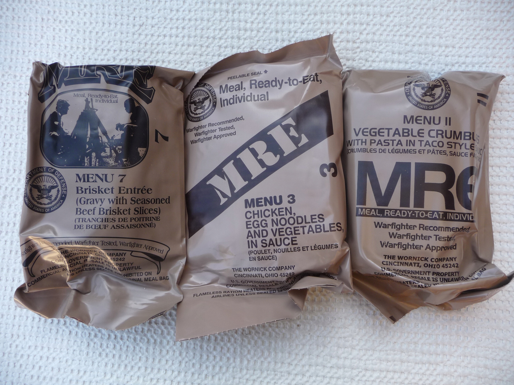 MRE RACJA ŻYWNOŚCIOWA x3szt MEAL US ARMY 2024 USA SRG POSIŁEK SURVIVAL ...